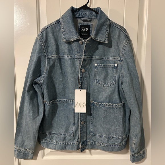 Zara | Jackets & Coats | Zara Pocket Denim Utility Jacket Size M | Poshmark